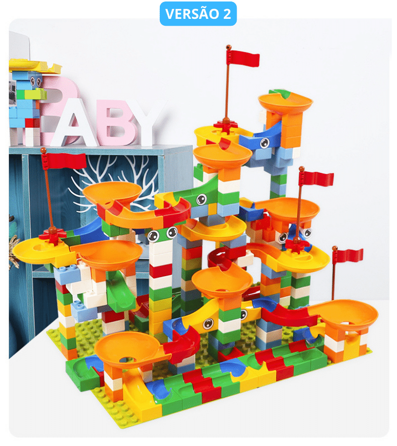 Blocos de Construção MarbleGo® Compatível com Lego® Duplo® (Brinquedo ...